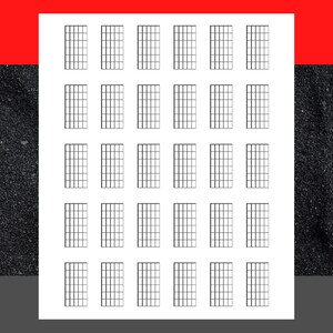 Printable Guitar Chord Guitar Scale Notation Diagrams Templates Paper 6 ...