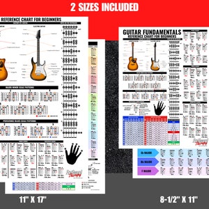Printable Fundamental Beginner Guitar Reference Guitar Chord Diagram ...