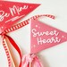 Valentines Day Pennants INSTANT DOWNLOAD Pink Digital Download Party ...