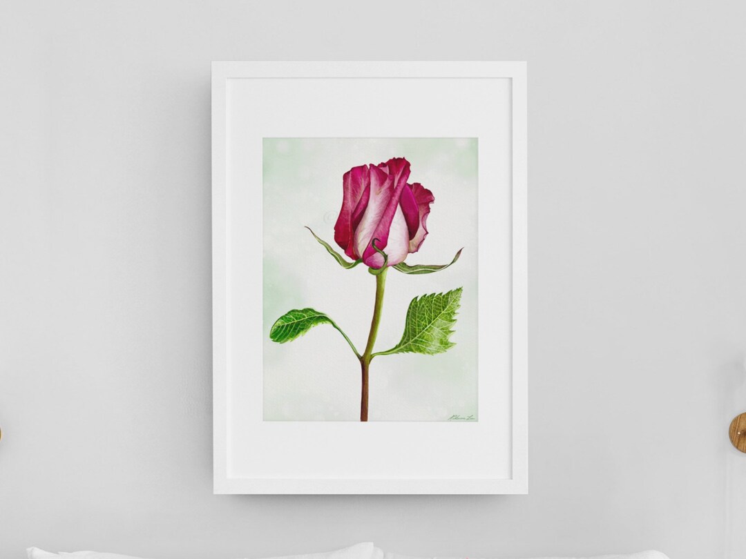 Watercolor Rose Wall Art Print, Roses Art, Botanical Art, Flower Home ...