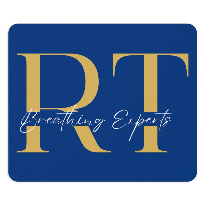 RT Breathing Experts (blue & Gold) Mouse Pad/ RT Mouse Pad/ Respiratory ...