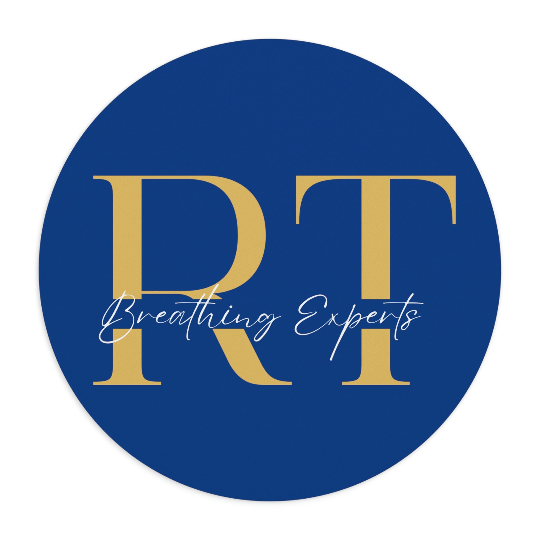 RT Breathing Experts (blue & Gold) Mouse Pad/ RT Mouse Pad/ Respiratory ...