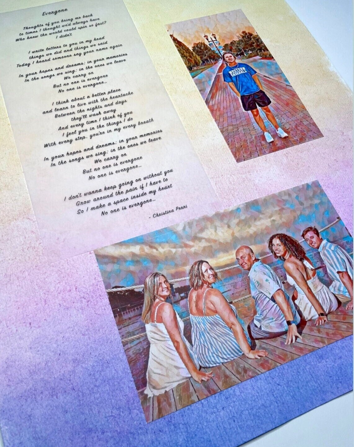 Memorial Art | in Remembrance Custom Watercolor Gift in Memory Memoriam ...