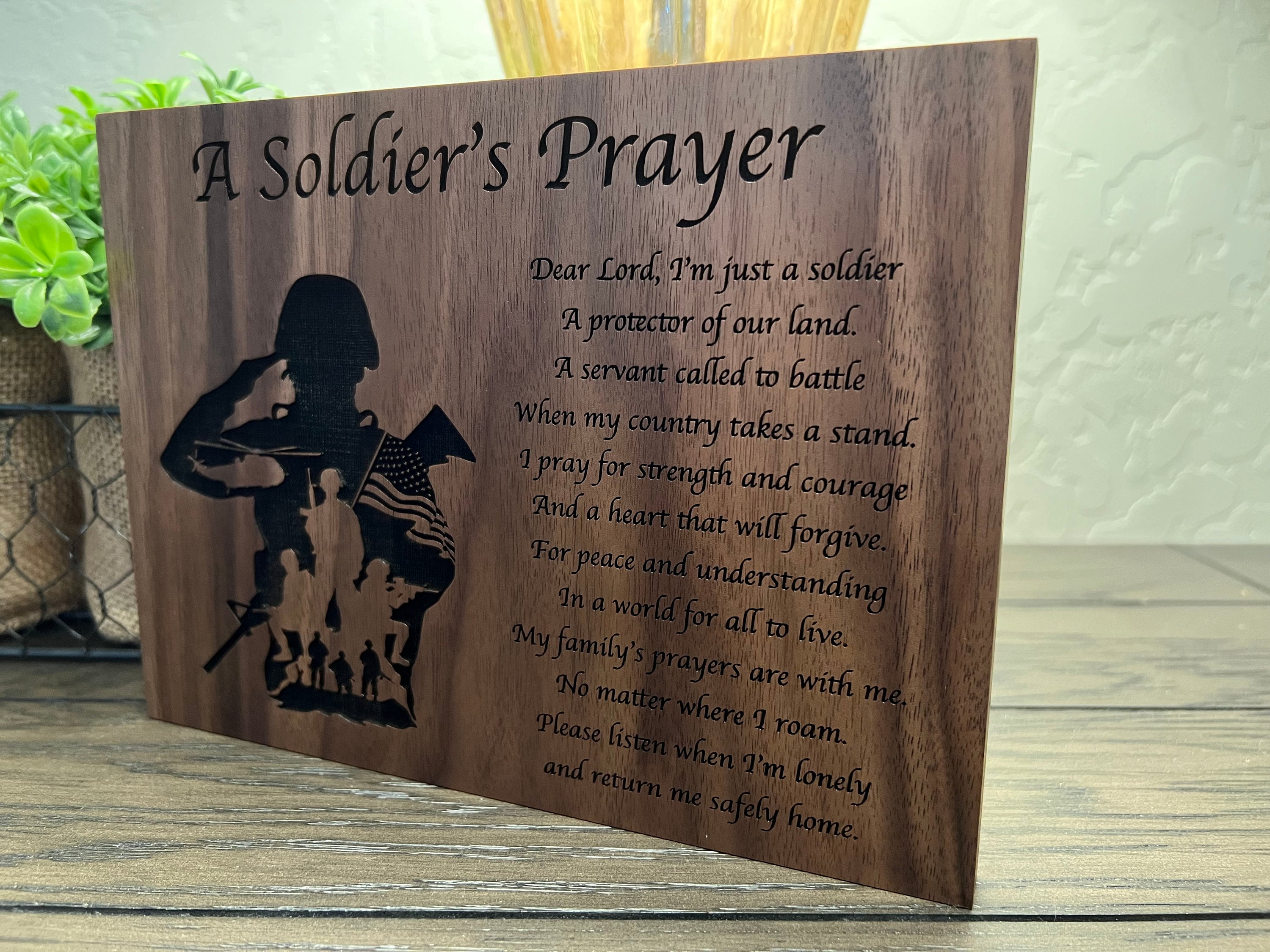 Soldier's Prayer, A Solder's Prayer Sign - Etsy