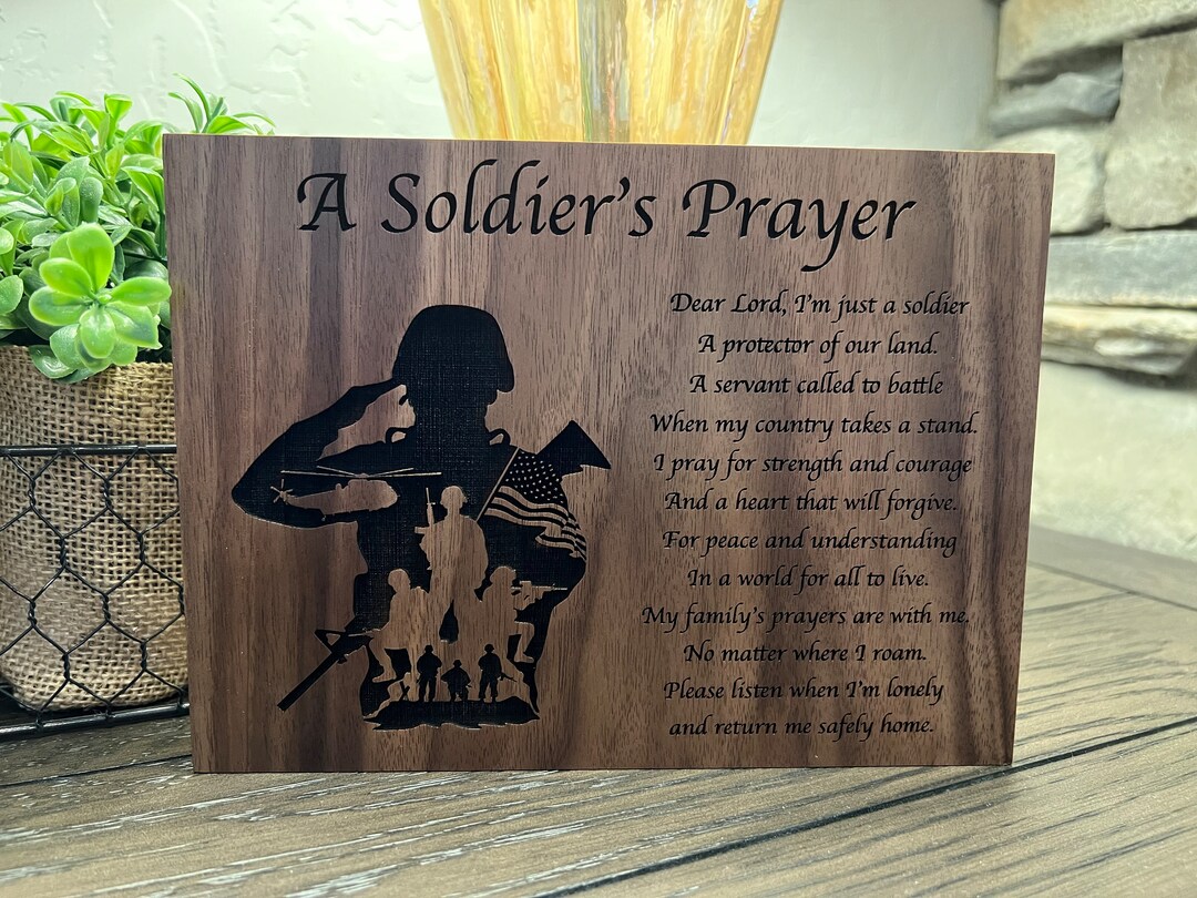 Soldier's Prayer, A Solder's Prayer Sign - Etsy