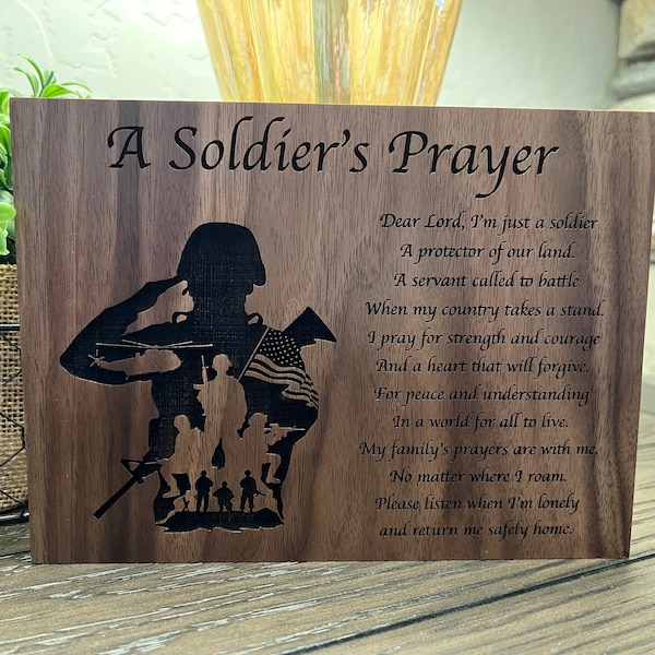 Soldier Prayer Sign - Etsy