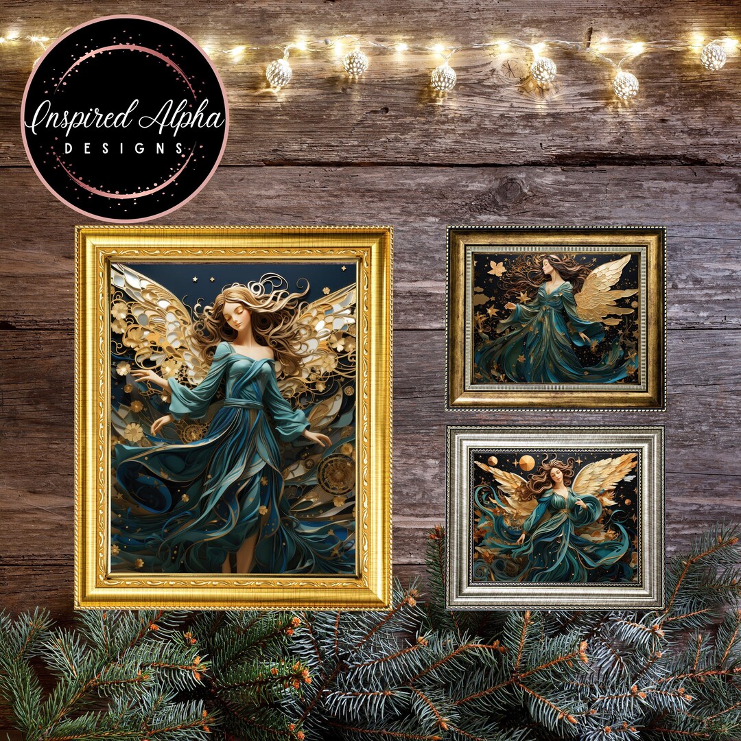 Christmas Angel Paper Cut-outs - Printable Art - Holiday Decor - 4 ...