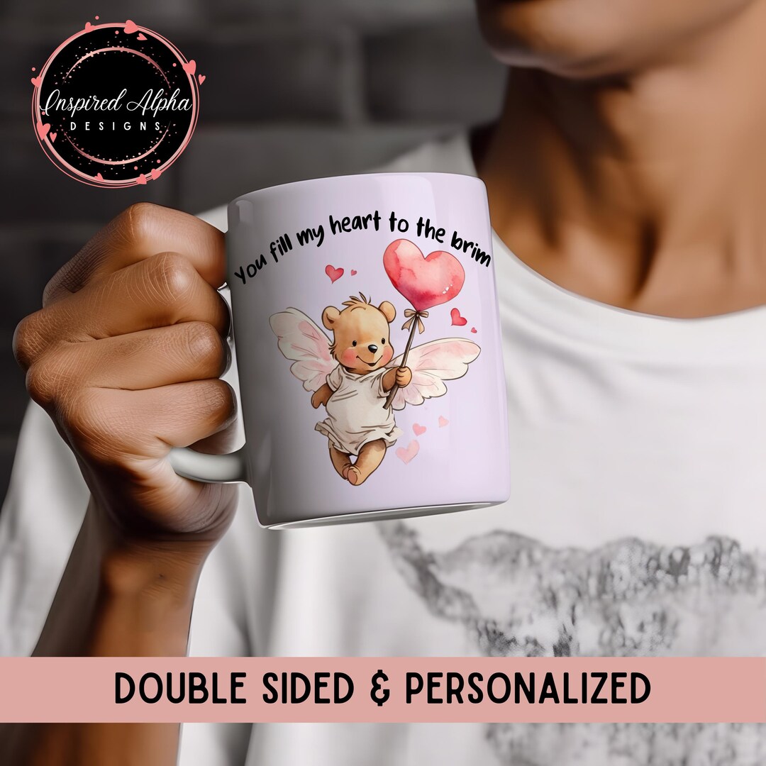 Personalized Winnie the Pooh Valentine's Mug: Cupid Design, Romantic ...