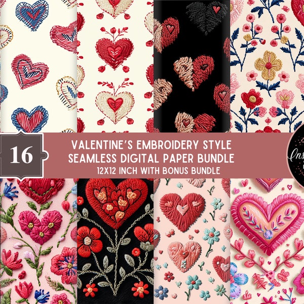 Valentine Digital Paper - Etsy