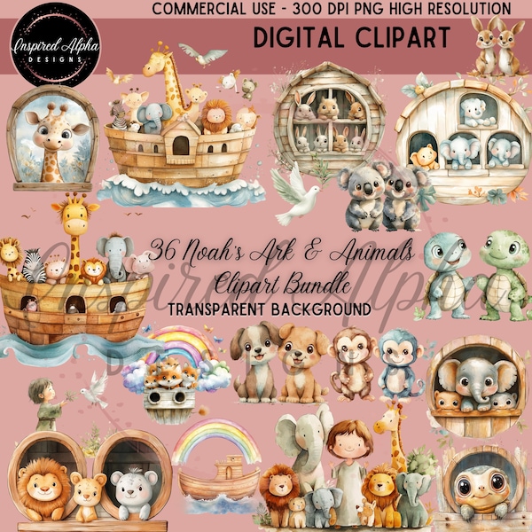 Noahs Ark Clipart - Etsy