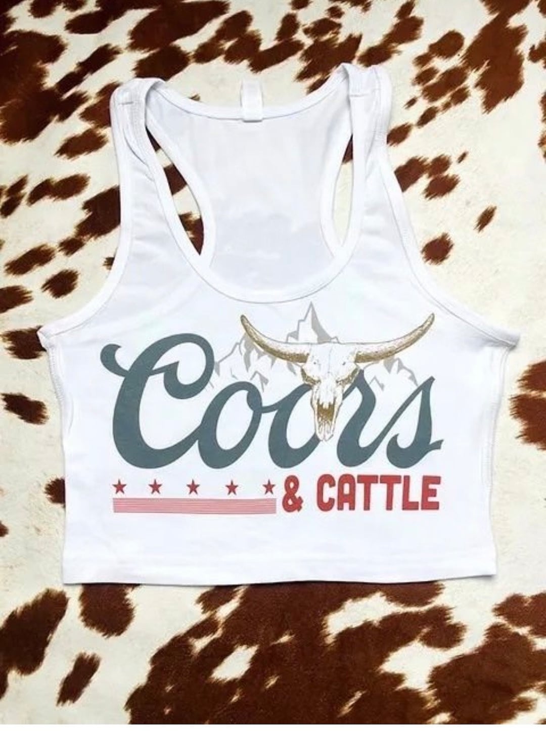 Coors & Cattle Beer Cropped Tank Top - Etsy