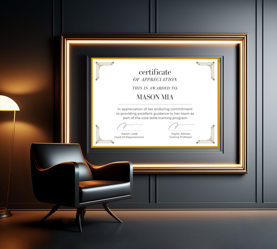 Personalized Certificate Display Frame, Document Holder, Office Decor ...