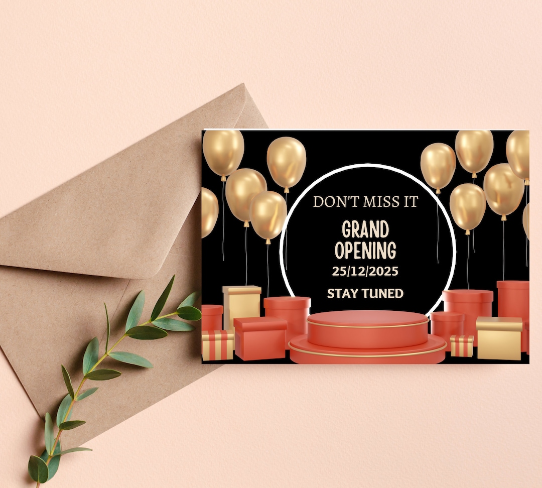 Grand Opening Invitation Cards, Elegant Event Invitations, Business ...