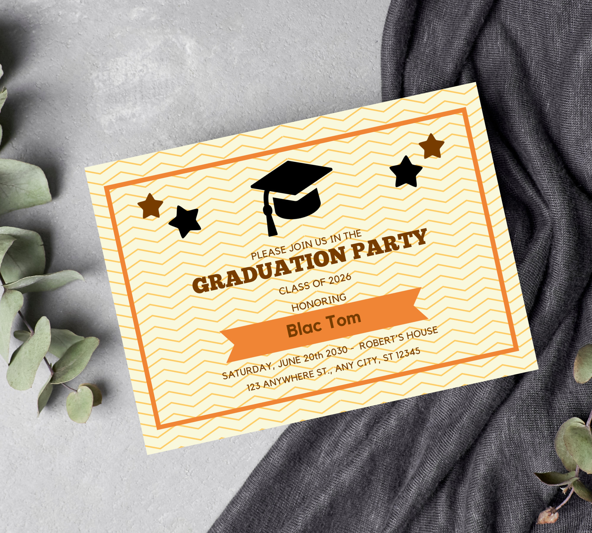 Graduation Invitation Cards, Class of 2025, Personalized Grad Party ...