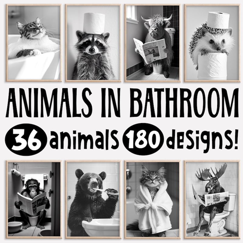 Animal Posters Art Cute - Etsy