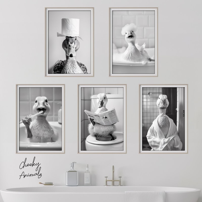 Duck Art Print Set - Etsy UK