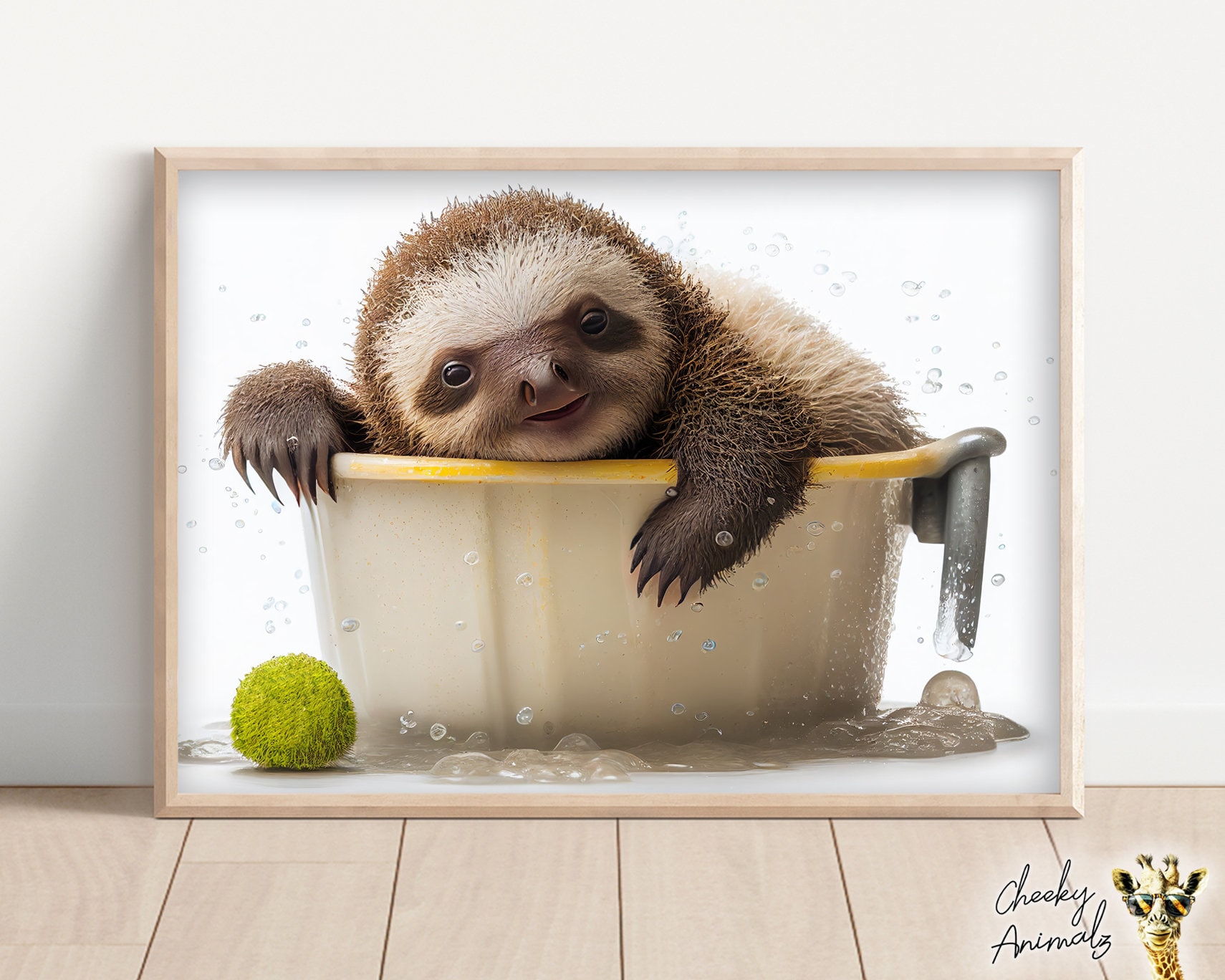 Baby Sloths Taking A Bath