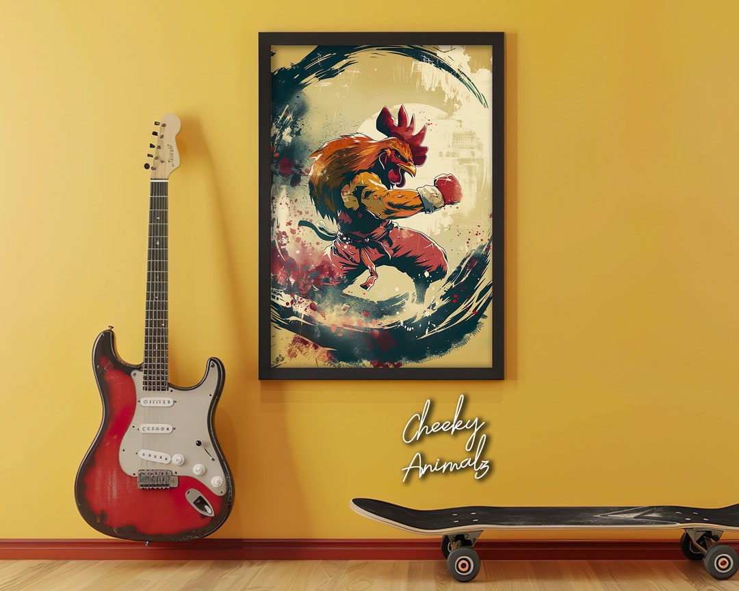 Ninja Chicken Karate Print: Funny Animal AI Art (digital Download) - Etsy