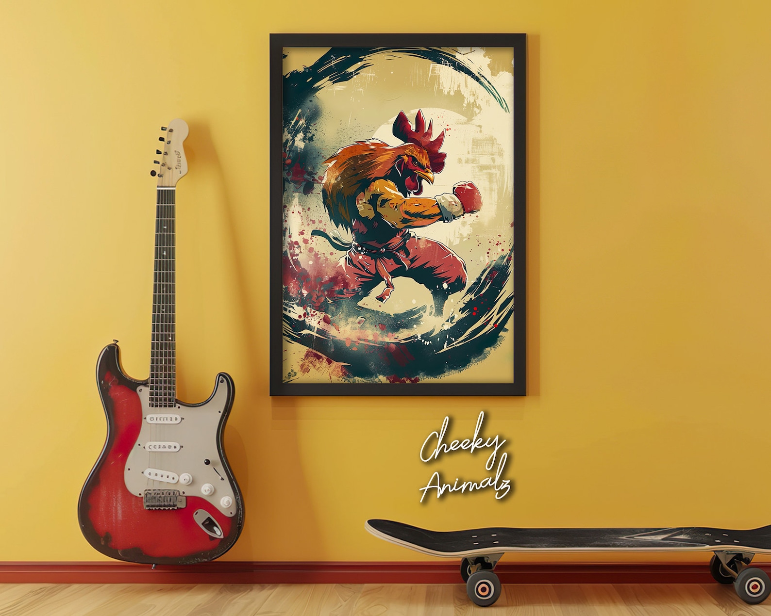 Ninja Chicken Karate Print: Funny Animal AI Art (digital Download) - Etsy