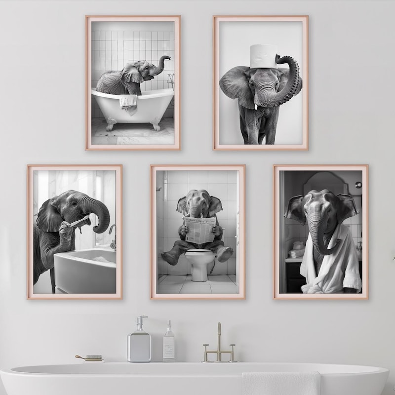 Elephant Bathroom Kids - Etsy UK
