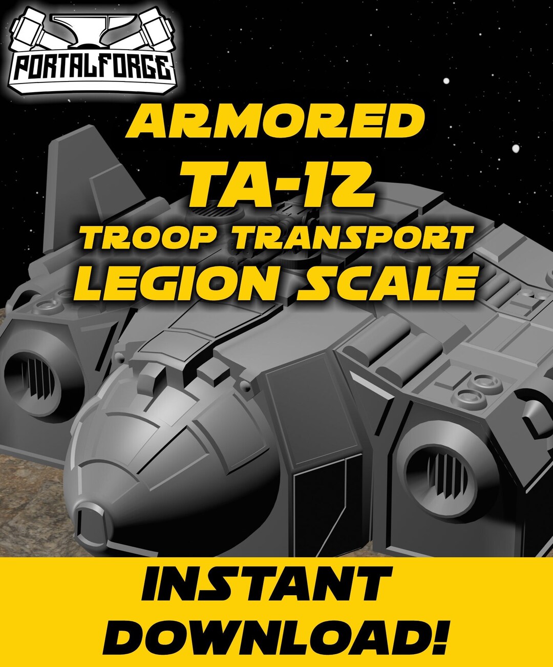 Legion Scale Custom TA-12 Armored Troop Transport - Star Wars Legion ...