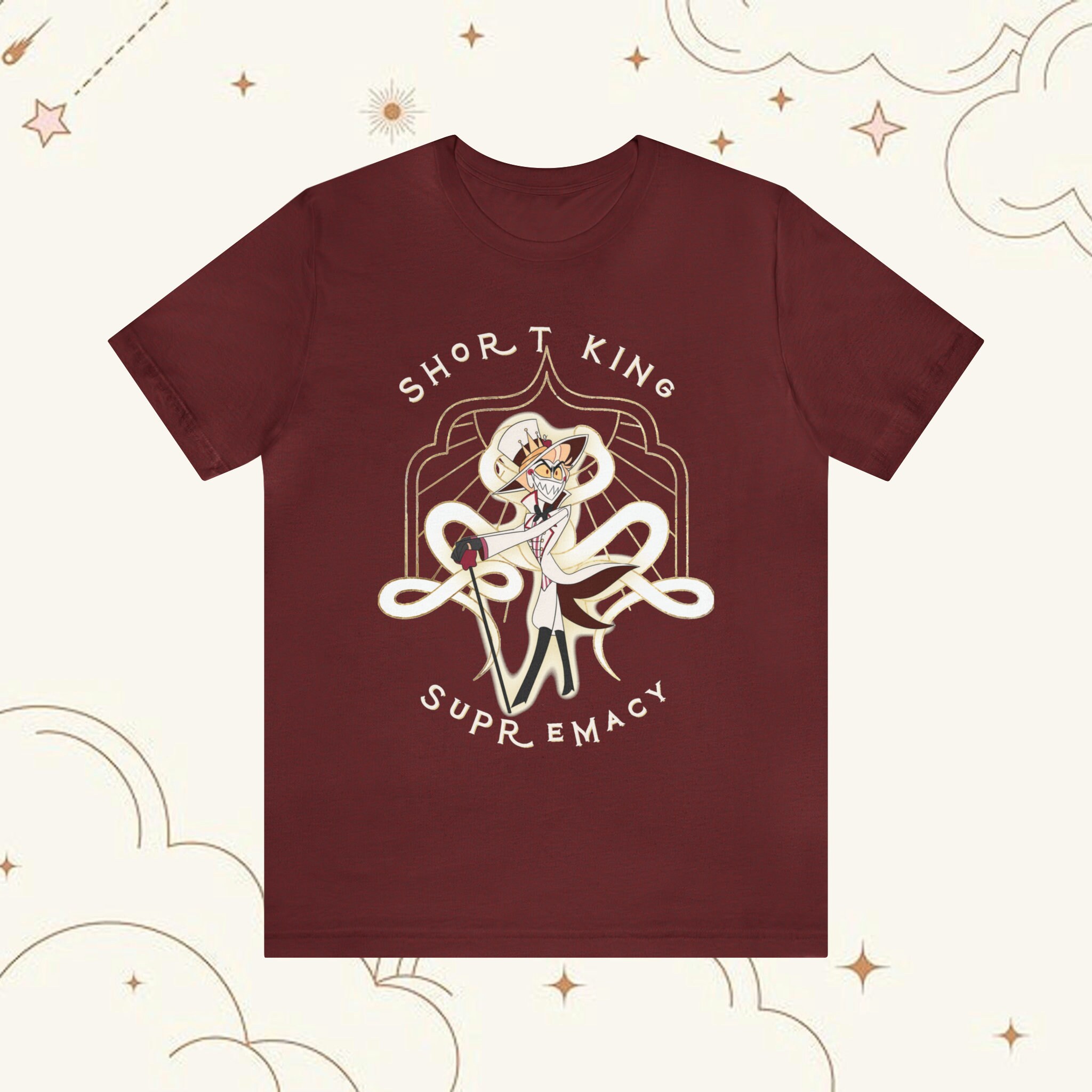 Short King Supremacy Lucifer Morningstar Hazbin Hotel Unisex Jersey ...