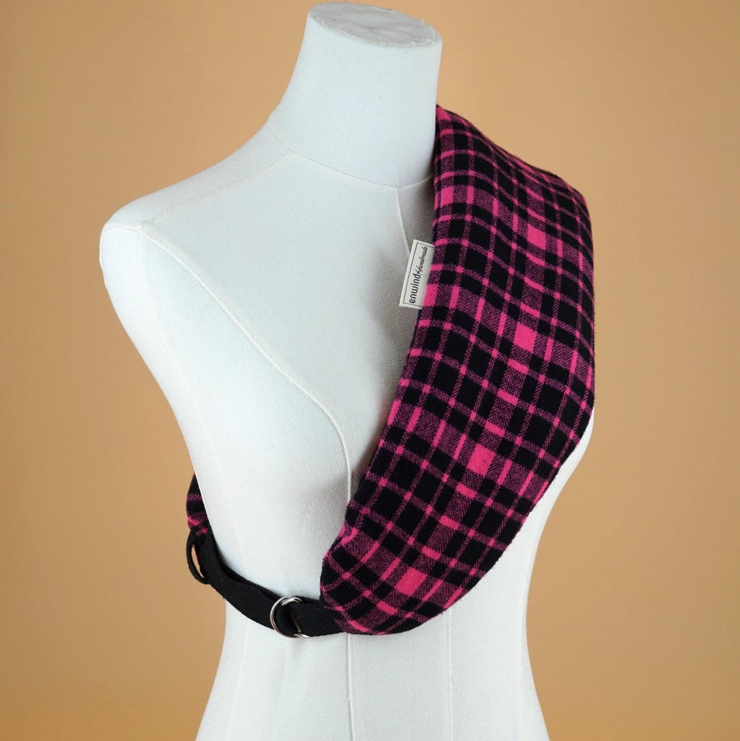 Hot Pink Plaid Wearable Hot Water Bottle Cover, Insulated YUYU ...