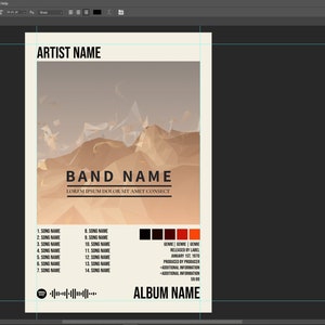Album Art Tracklist Poster Template (fully Editable) .PSD + .AFDESIGN ...