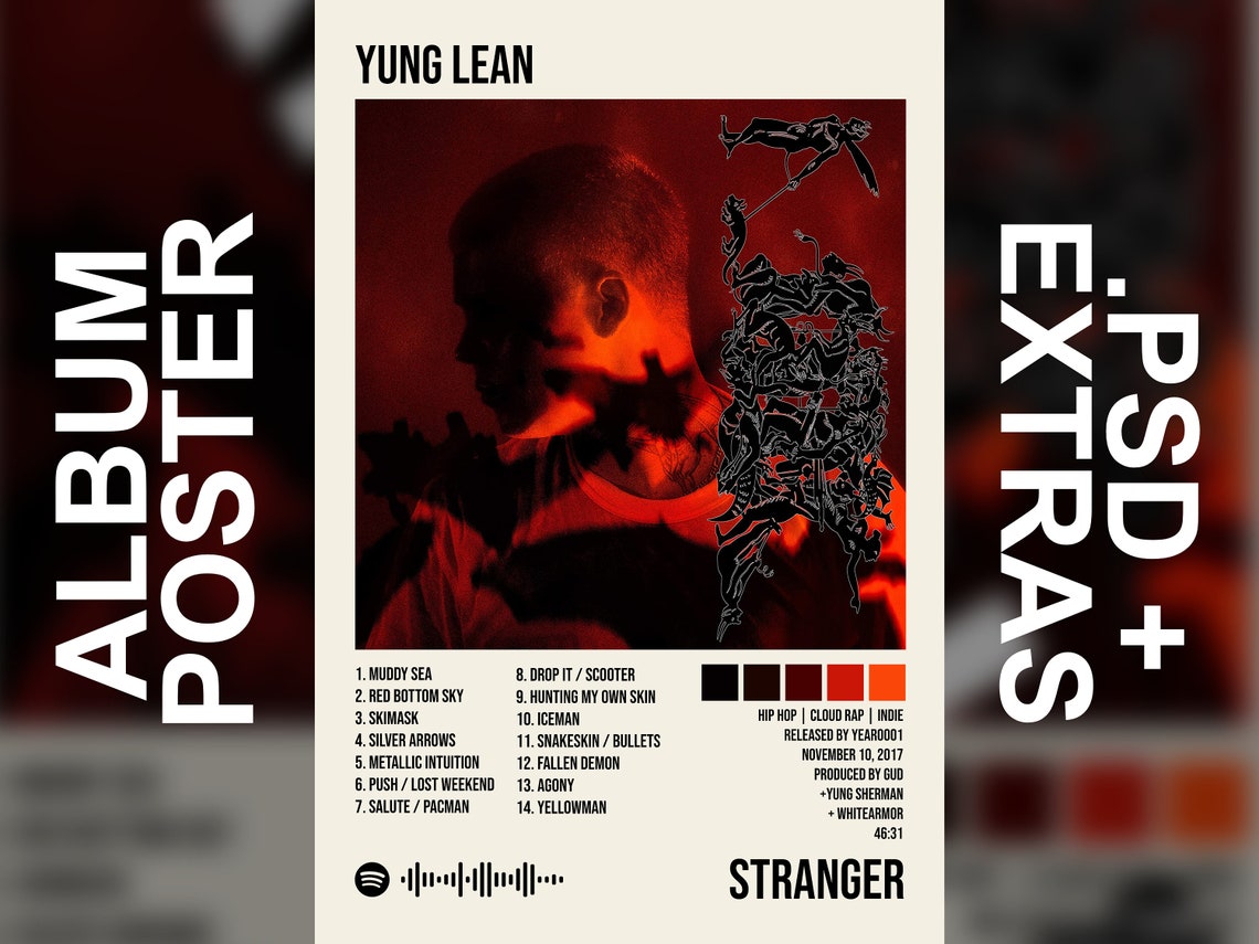 Album Art Tracklist Poster Template fully Editable .PSD - Etsy