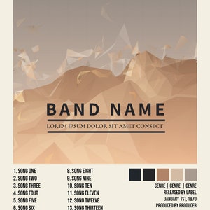 Album Art Tracklist Poster Template (fully Editable) .PSD + .AFDESIGN ...