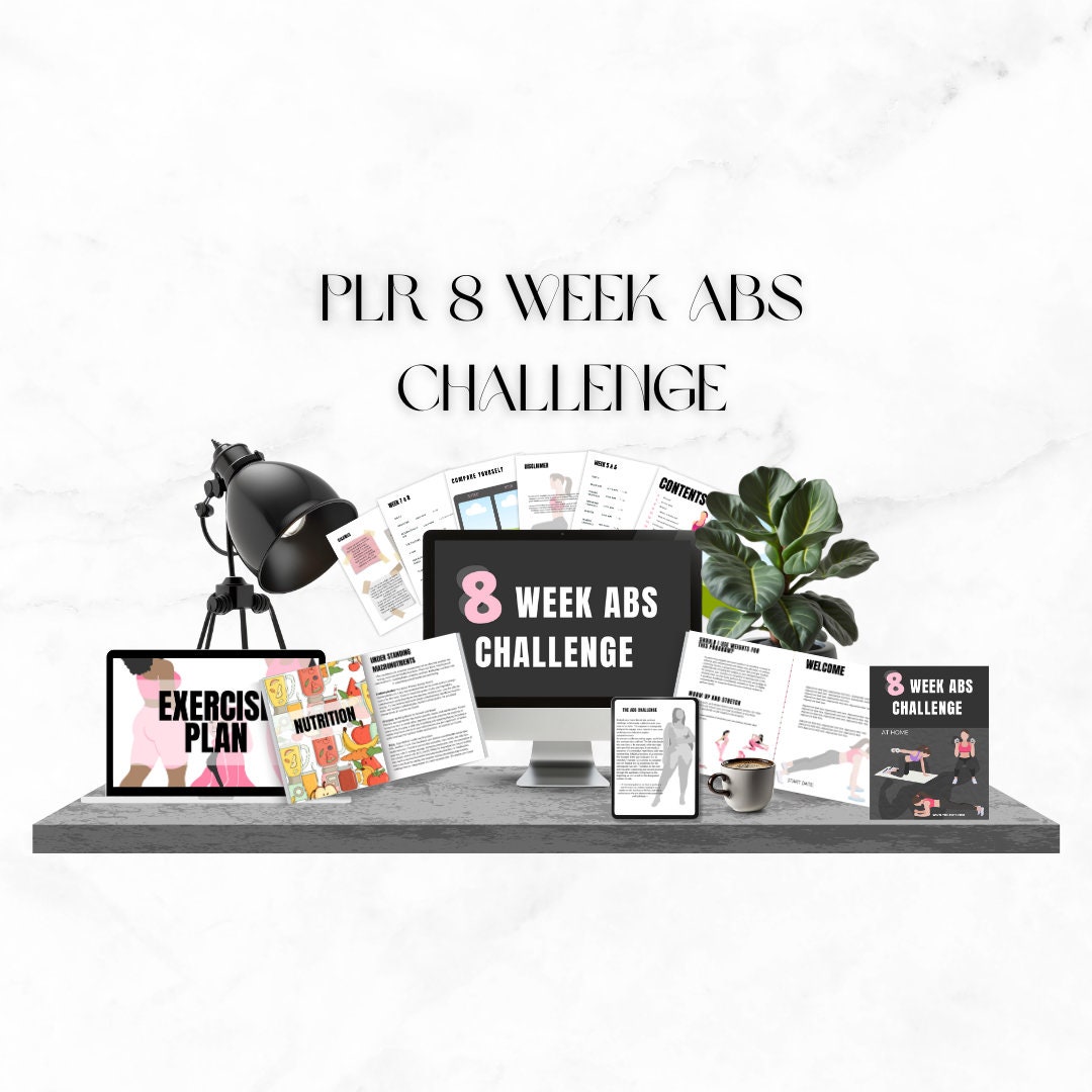 PLR 8 Week Abs Challenge, Fitness Program Template, PLR Health&fitness ...