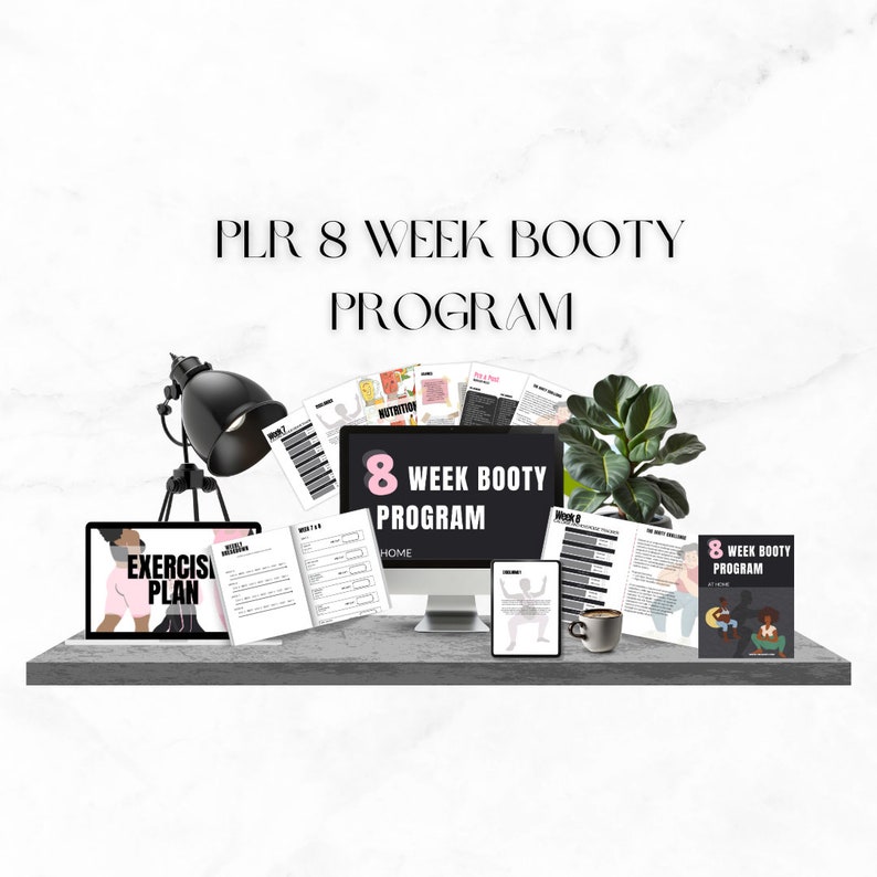 PLR 8 Week Booty Program, Plr Fitness, PLR Health & Fitness, Plr Workout Template, Done for You ...