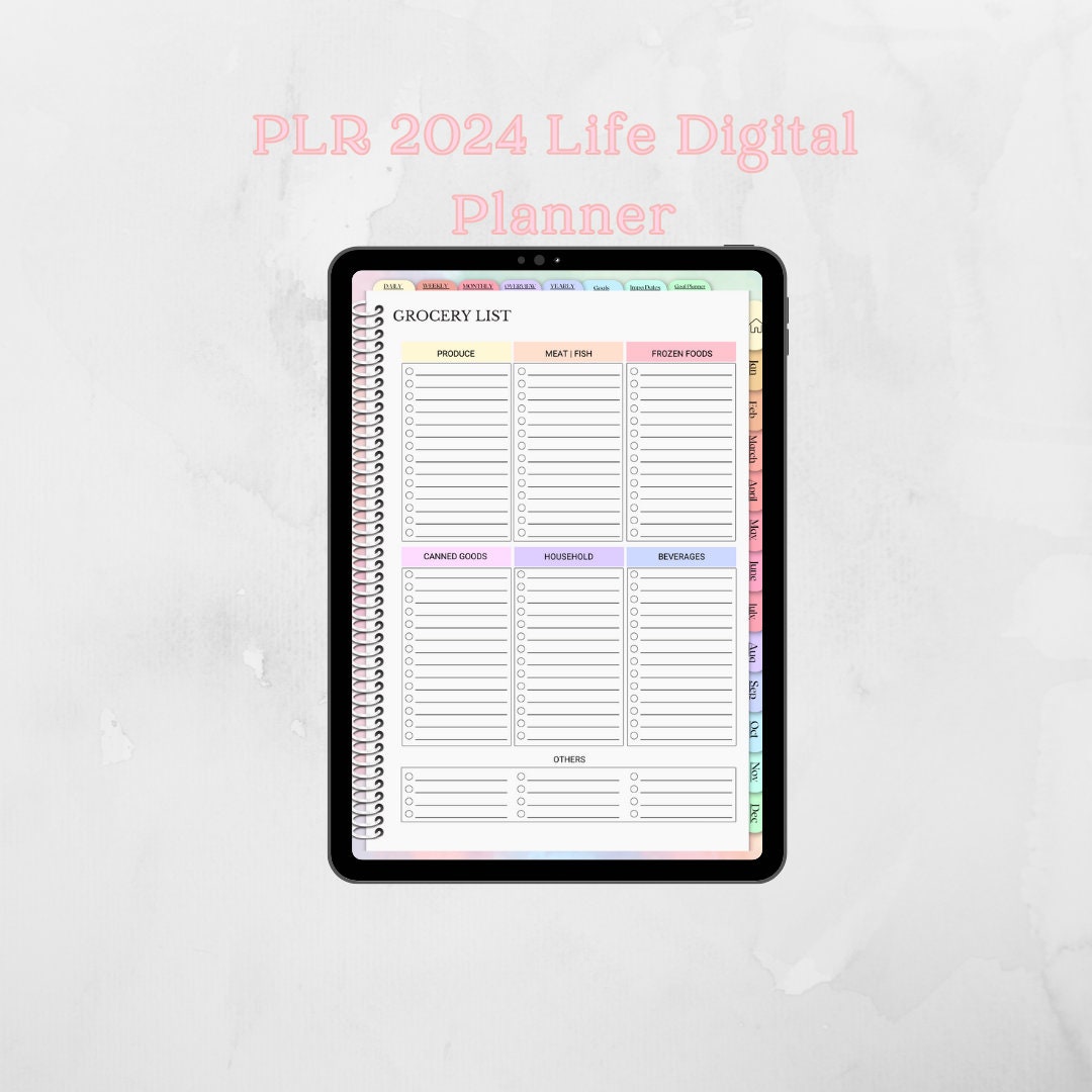PLR 2024 Planner, Plr 2024 Life Planner, PLR 2024 Digital Planner, PLR ...