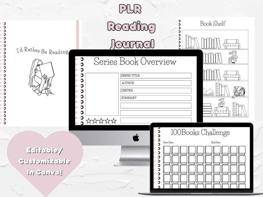 PLR Digital Reading Journal, Digital Book Journal, Reading Journal ...