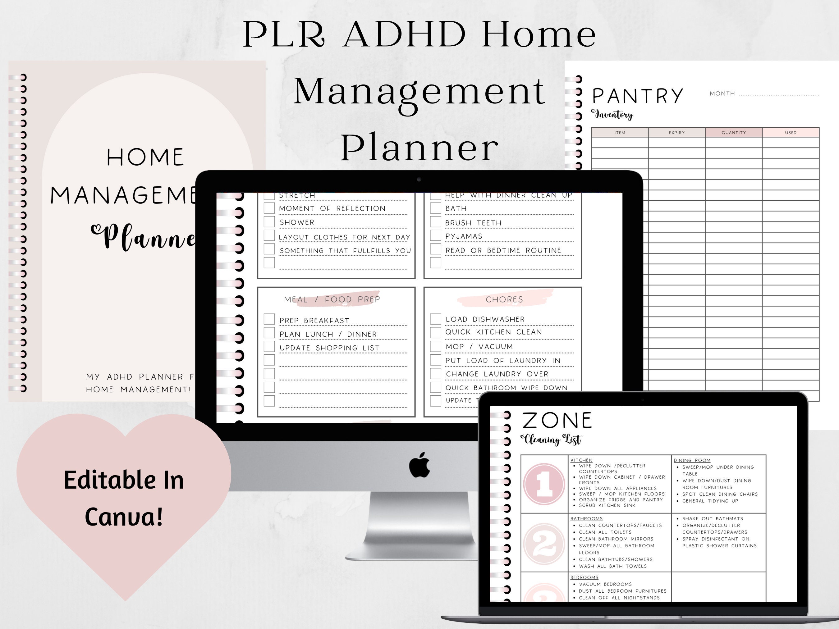 PLR Adhd Planner Editable Plr ADHD Planner Plr ADHD Digital - Etsy