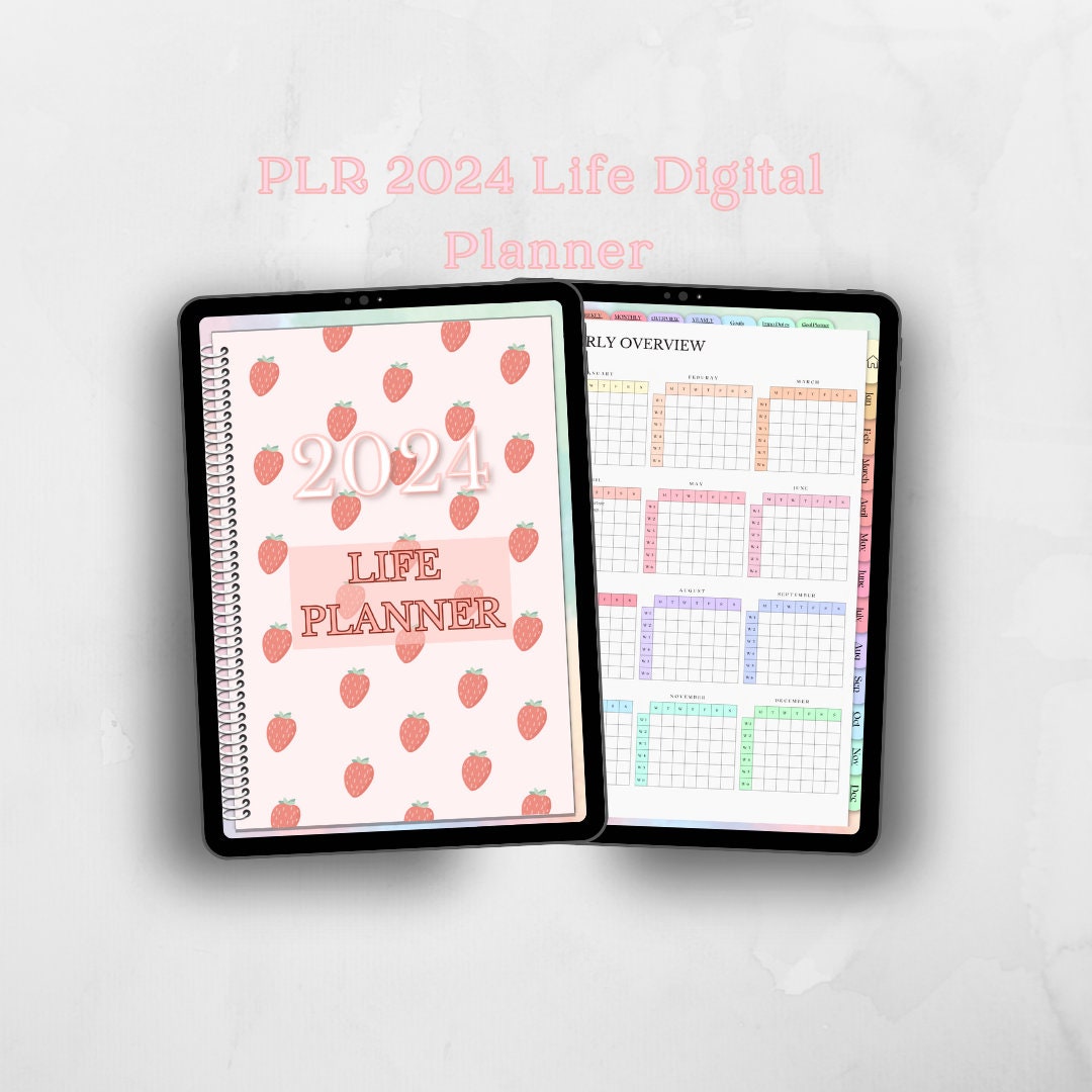 PLR 2024 Planner, Plr 2024 Life Planner, PLR 2024 Digital Planner, PLR ...