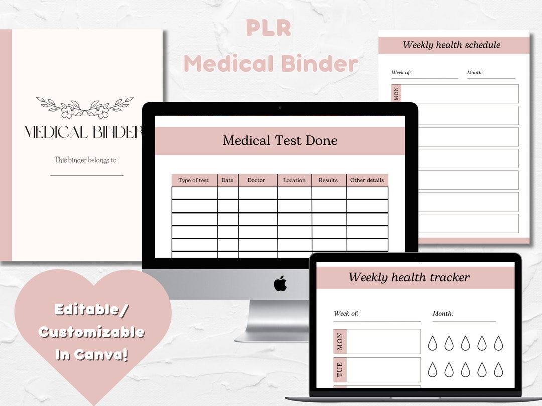 PLR Medical Binder, PLR Resell Digital Binder, Commercial Use Binder ...