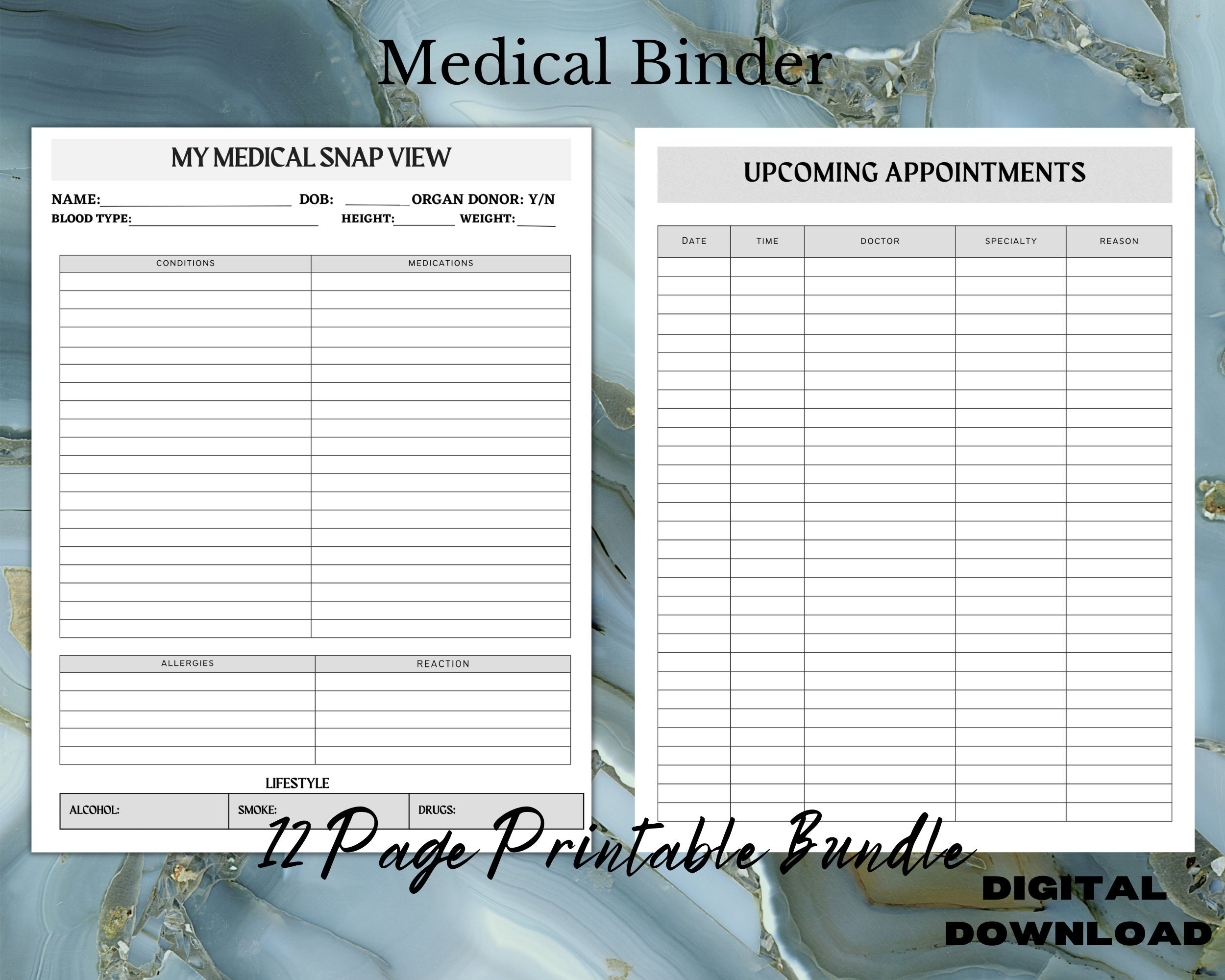 Medical Binder - Etsy