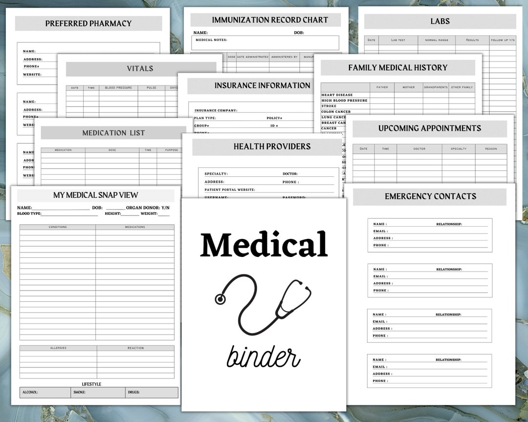 Medical Binder - Etsy
