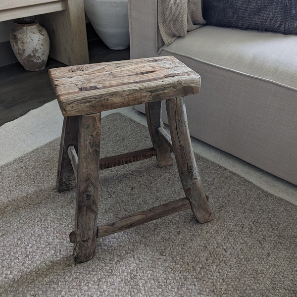 Rustic Stool - Etsy