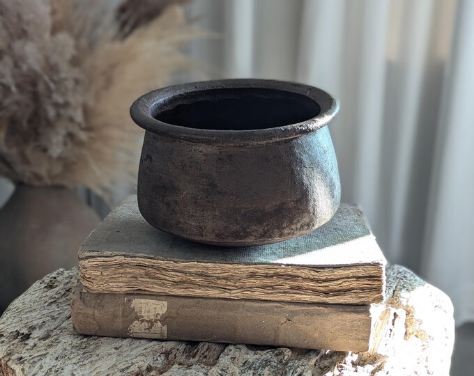 Small Vintage Clay Vessel (round Bottom) - Etsy