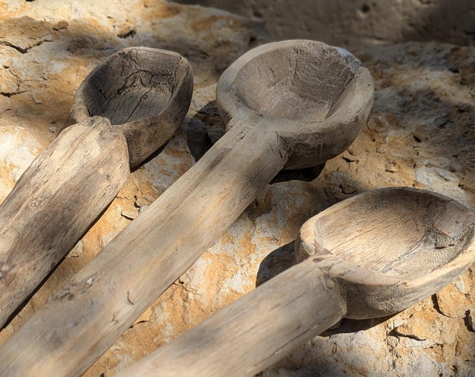 Vintage Rustic Wooden Spoons - Etsy