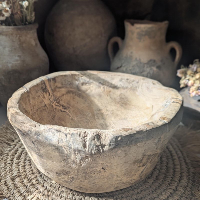 Rustic Wood Bowl - Etsy