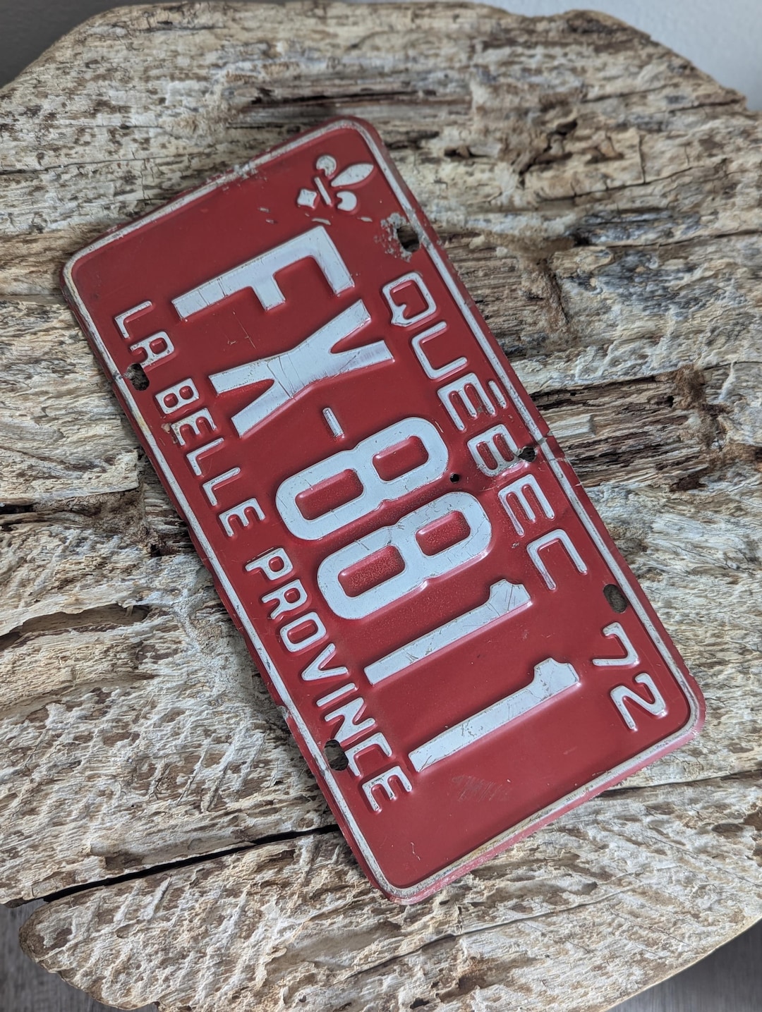 Vintage 1972 Quebec License Plate - Etsy