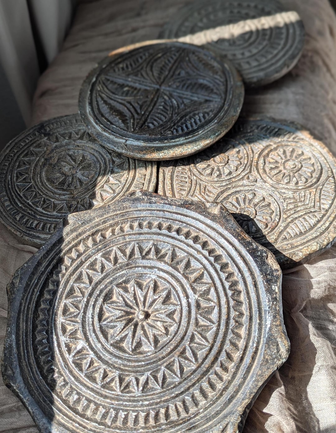 Vintage Biscuit Molds/ Antique Black Stone Cookie Mold - Etsy