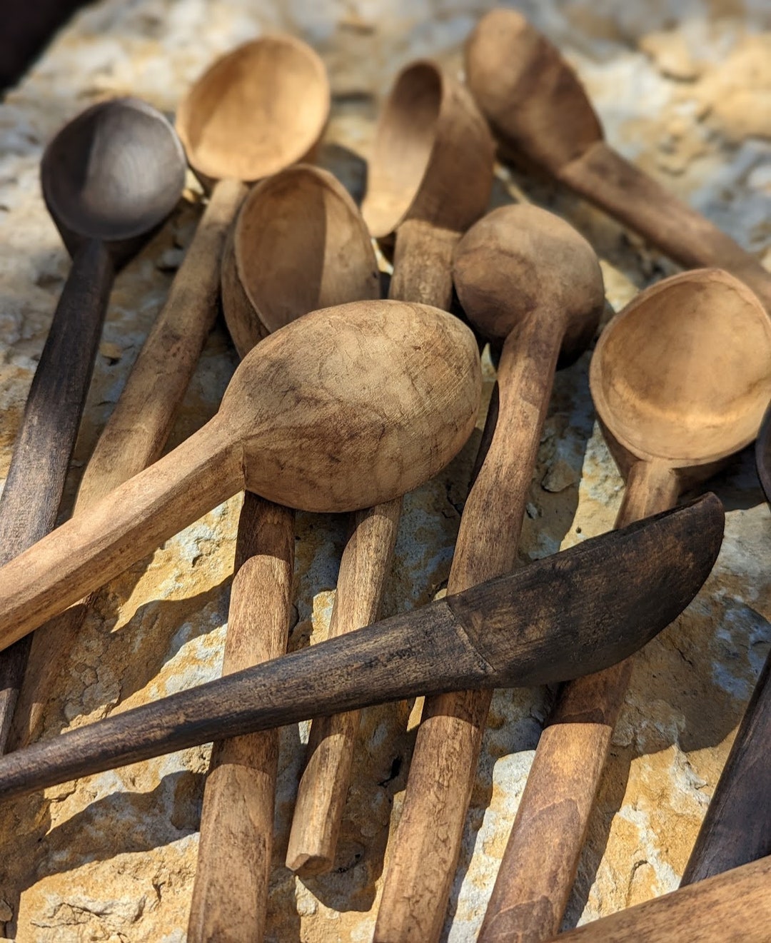 Vintage Rustic Wooden Spoons - Etsy