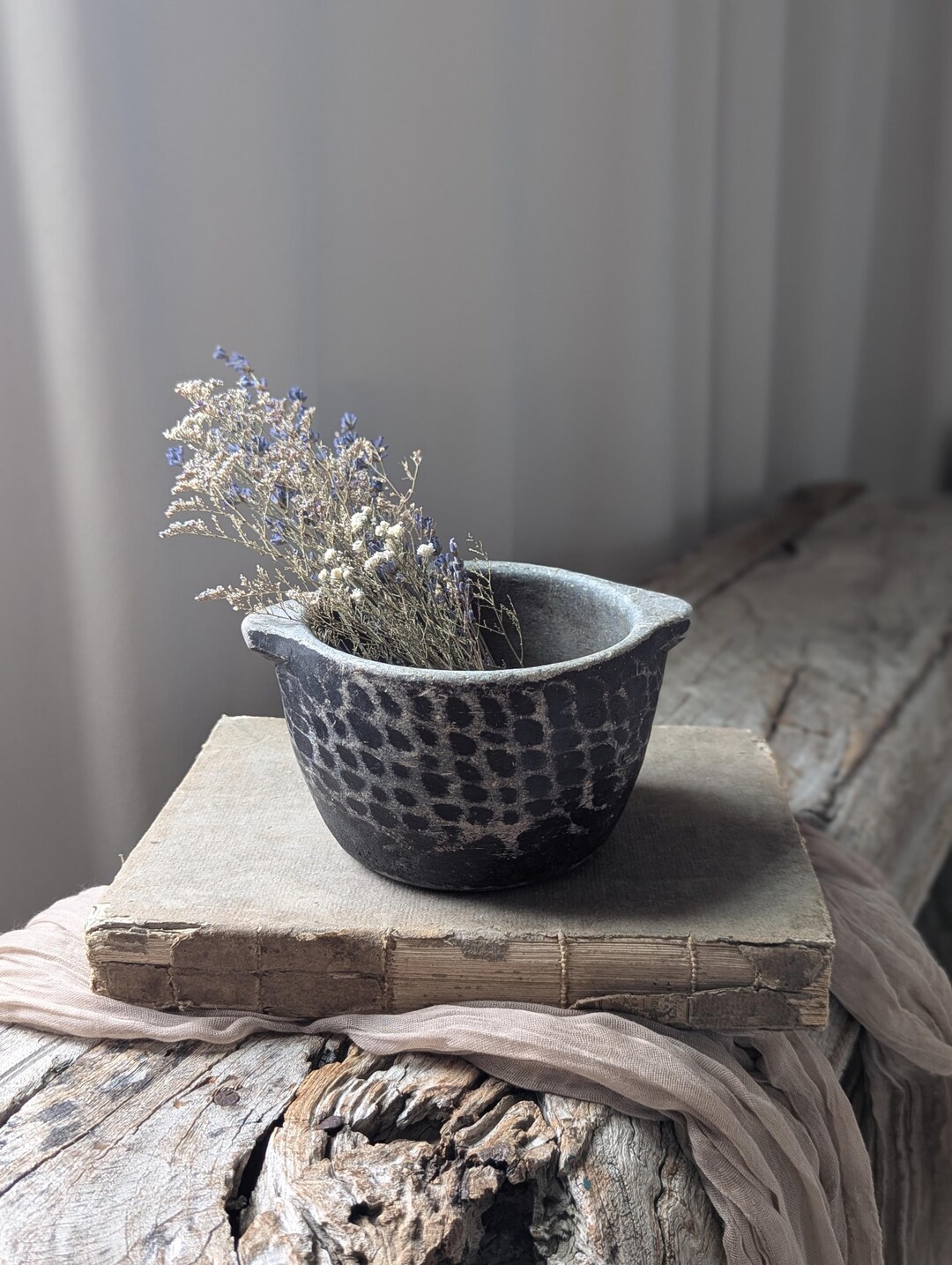Vintage Stone Kundi Bowl - Etsy