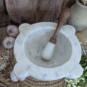 Extra Large French Antique Marble Mortar & Pestle - Etsy