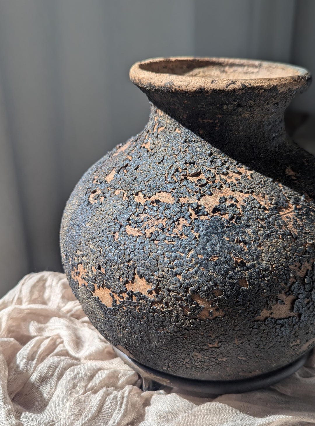 Small Vintage Bottle Neck Clay Vessel - Etsy