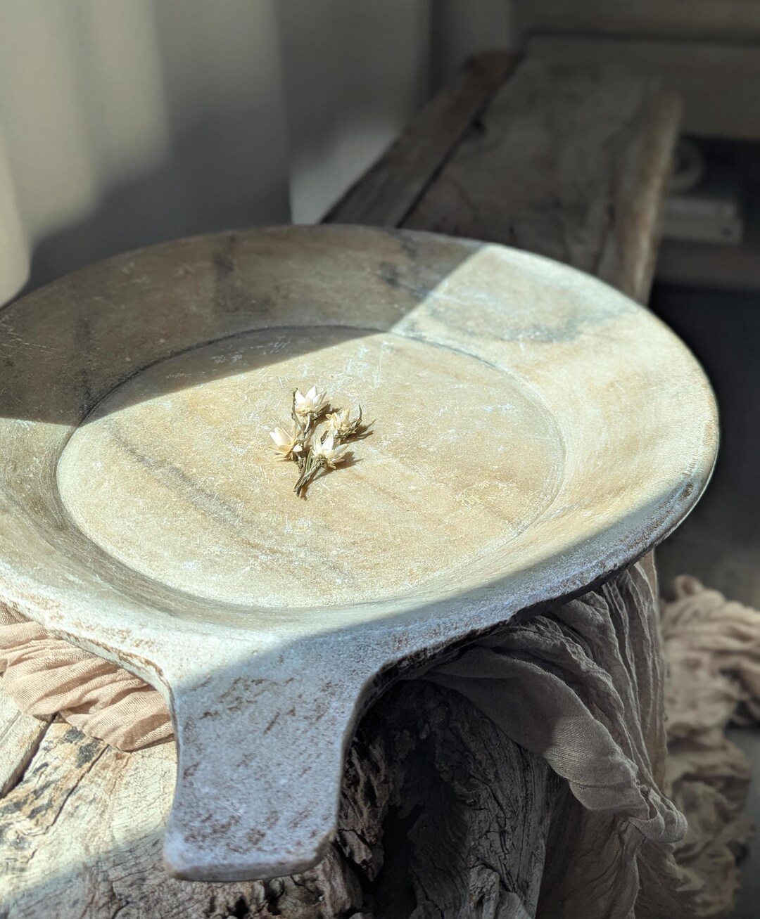 Extra Large Vintage Stone Parat Tray (with Handle) - Etsy